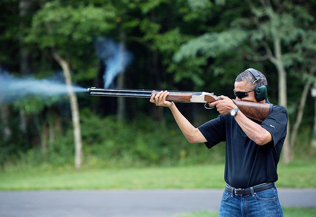 White House Releases Photo of Obama Shooting a Gun - TV Guide